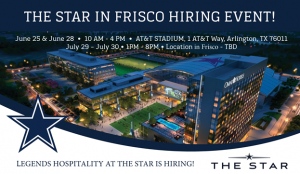 The Star in Frisco Hiring Event at Legends Hospitality in